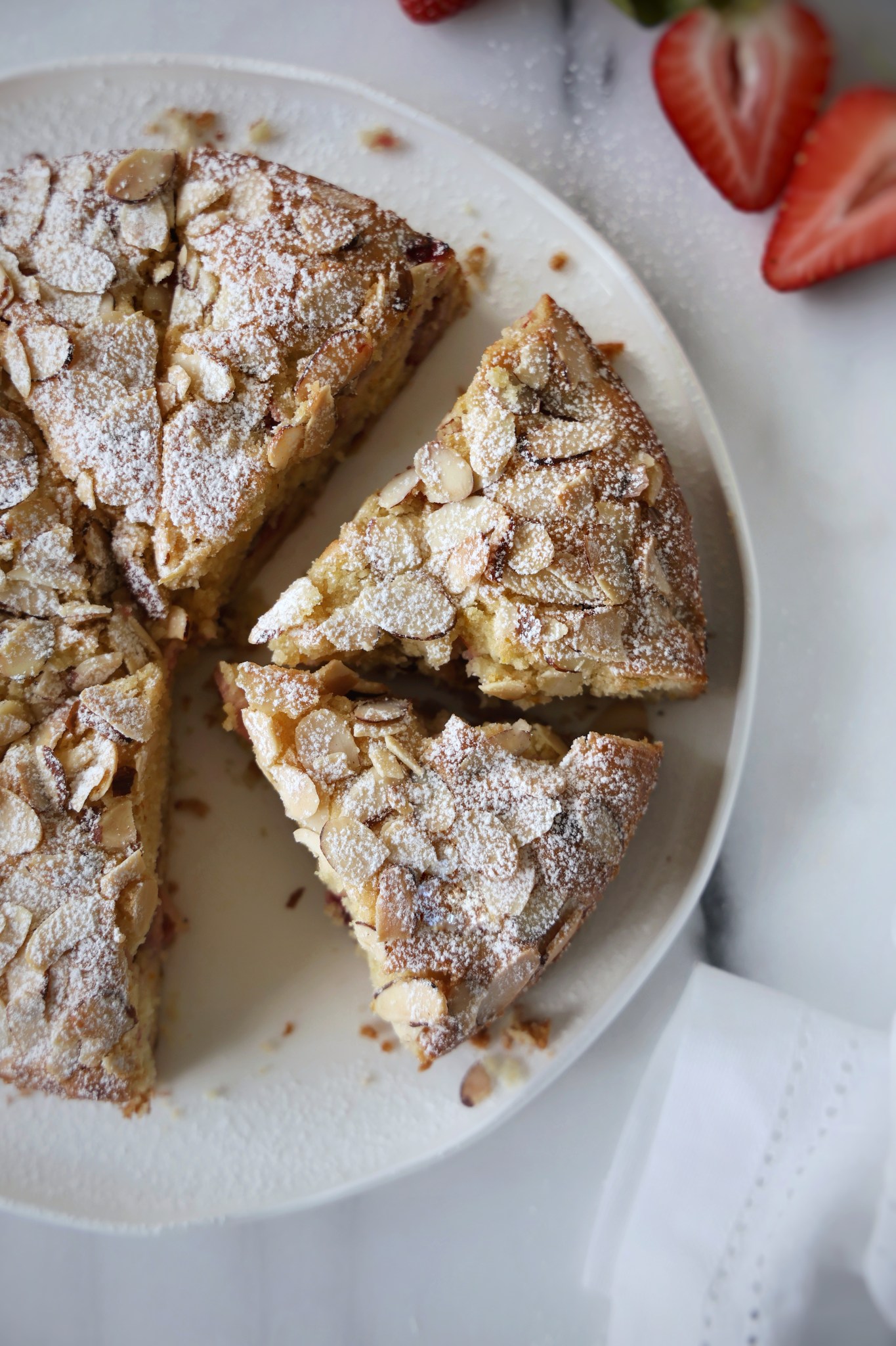 Strawberry Almond Tea Cake Recipe - Made with Thuy